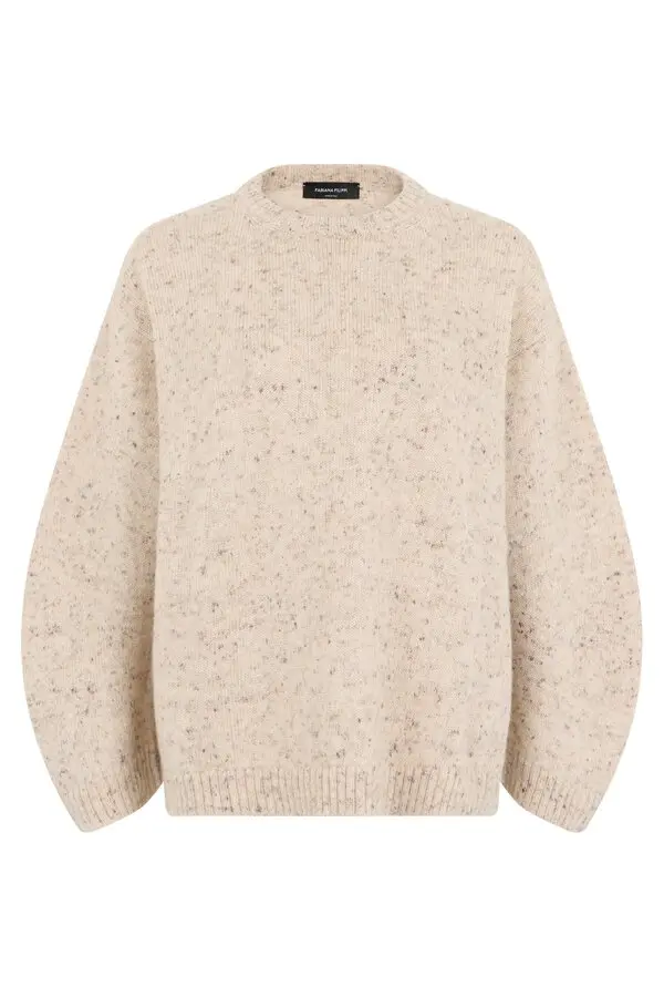 Fabiana Filippi Textured Crew Neck Long Sleeve Sweater
