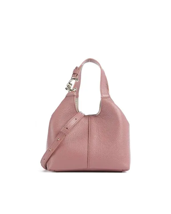 COCCINELLE Leather Hobo Bag With Shoulder Strap - Winter Rose
