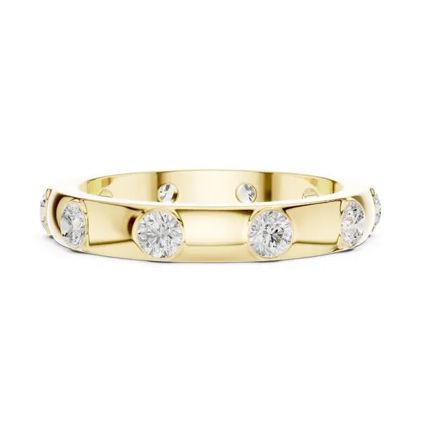 AYA FINE JEWELRY 14k Gold Bezel-set Round Diamond Eternity Band - Yellow