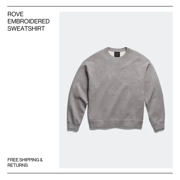 Canada Goose Rove Embroidered Sweatshirt - Stone Heather