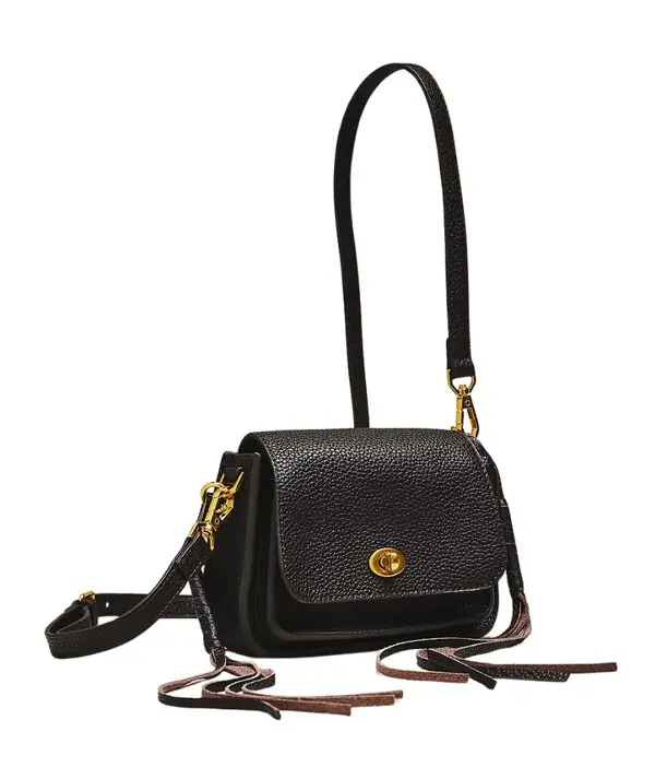 Anthropologie Porter Leather Crossbody Bag - Chocolate