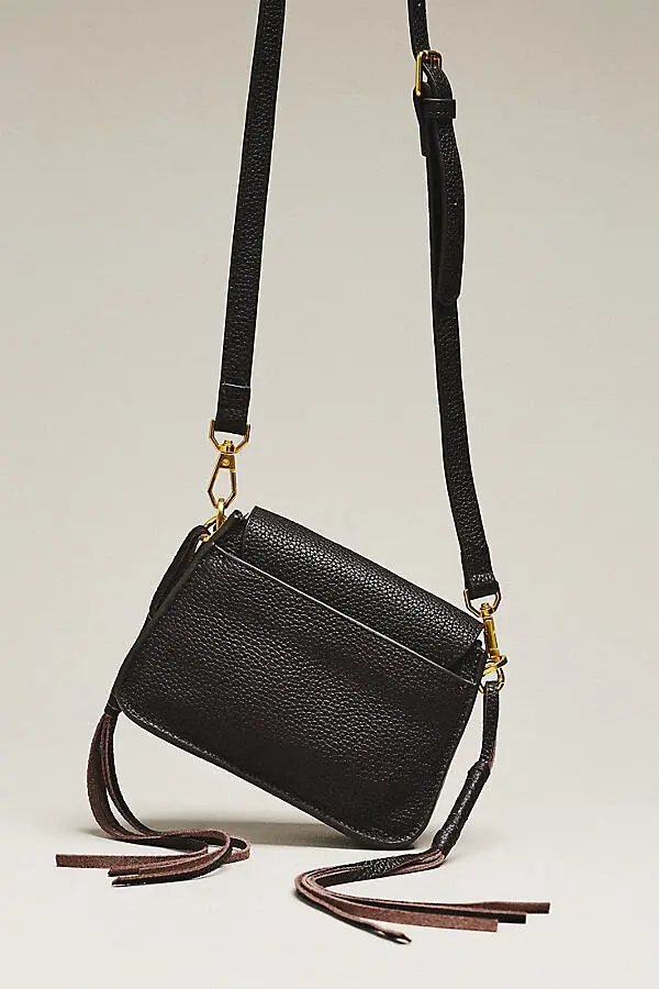 Anthropologie Porter Leather Crossbody Bag - Chocolate
