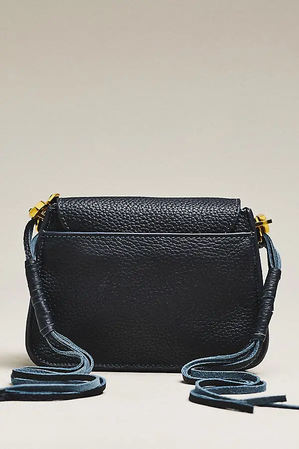 Anthropologie Leather Mini Porter Bag With Tassel Detail