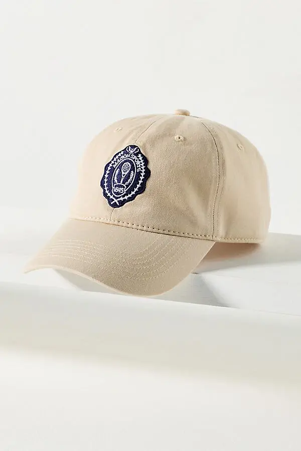 Anthropologie Sport Crest Baseball Cap - Ivory