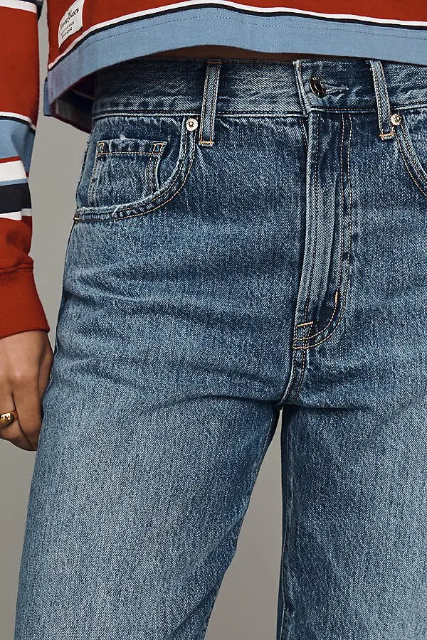 PISTOLA Larsen High-rise Relaxed Flared Jeans In Medium Wash