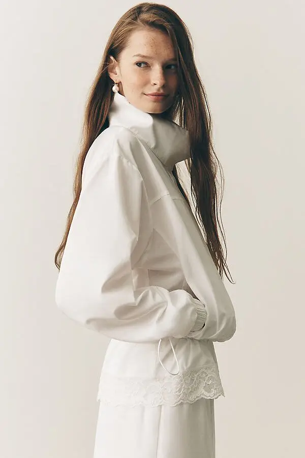 MARE MARE Lace-trimmed Windbreaker Jacket