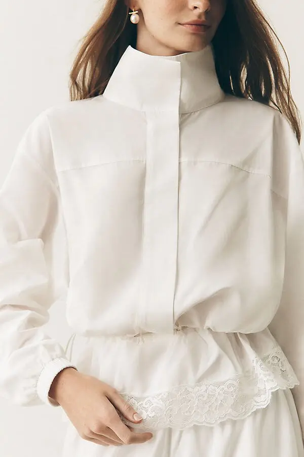 MARE MARE Lace-trimmed Windbreaker Jacket