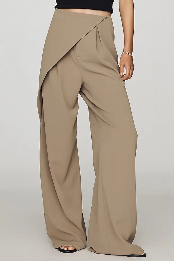 BAYSE Rue Draped Wide-leg Trousers