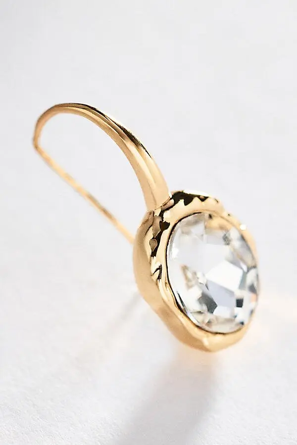 Anthropologie Crystal Drop Earrings - Gold