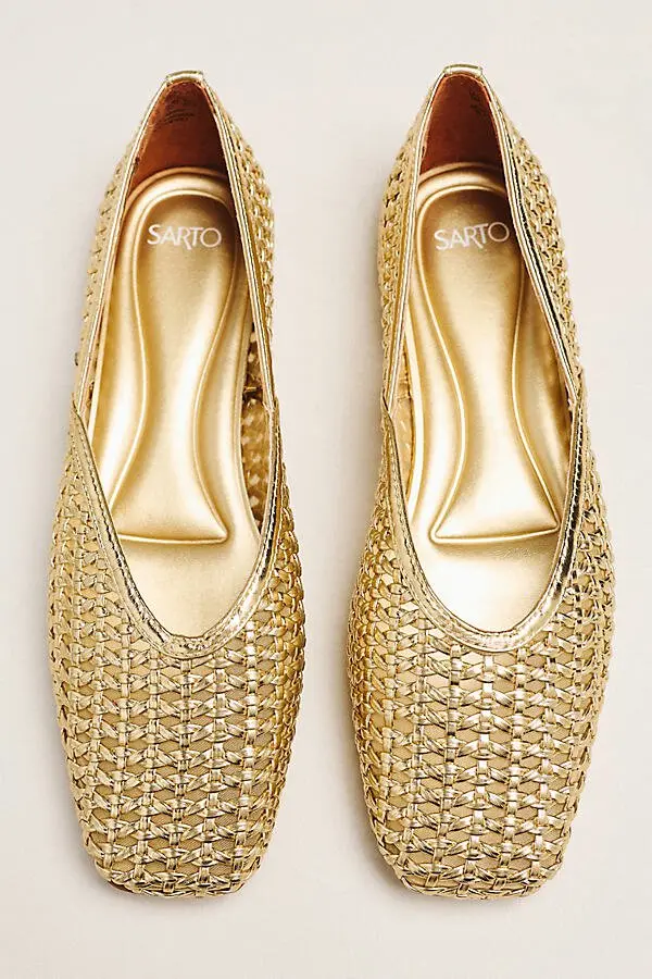 Franco Sarto Adalina Mesh Flats - Gold