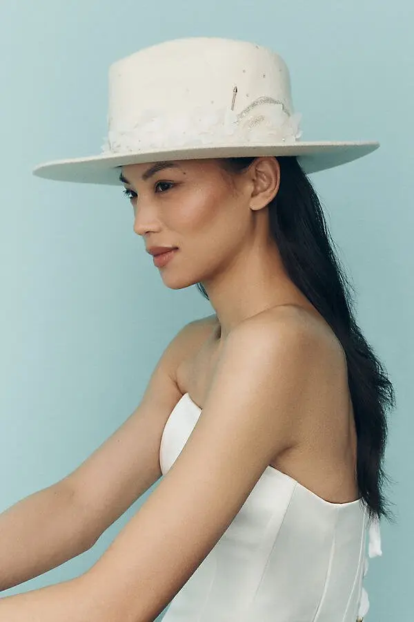 MESHIKA HATS Blooming Flower Fedora Hat