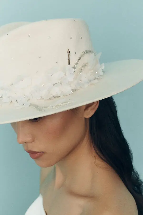 MESHIKA HATS Blooming Flower Fedora Hat