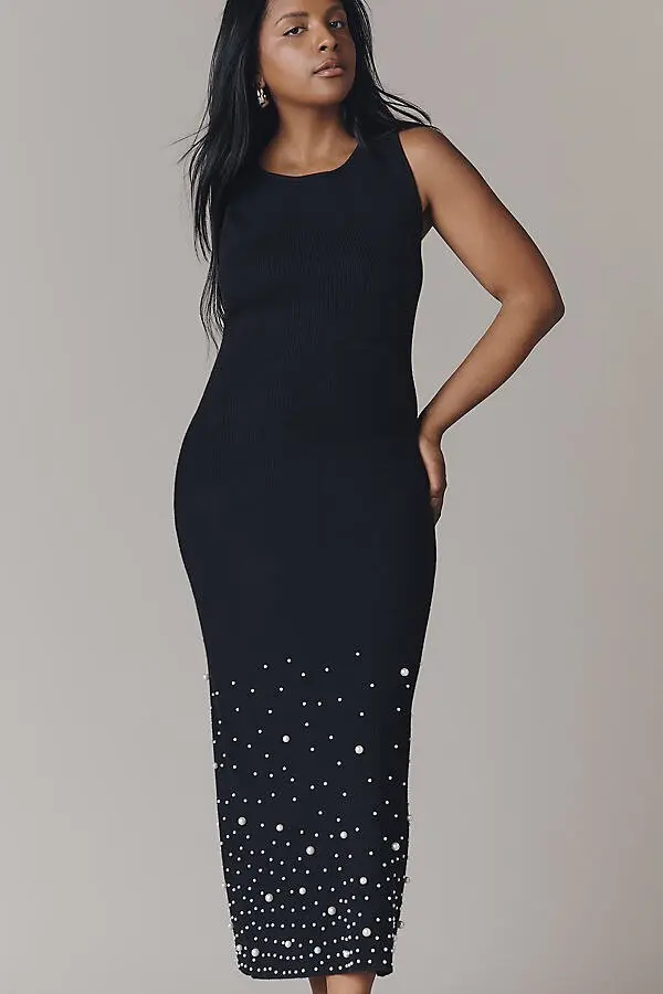 Endless Rose Pearl Knit Midi Dress