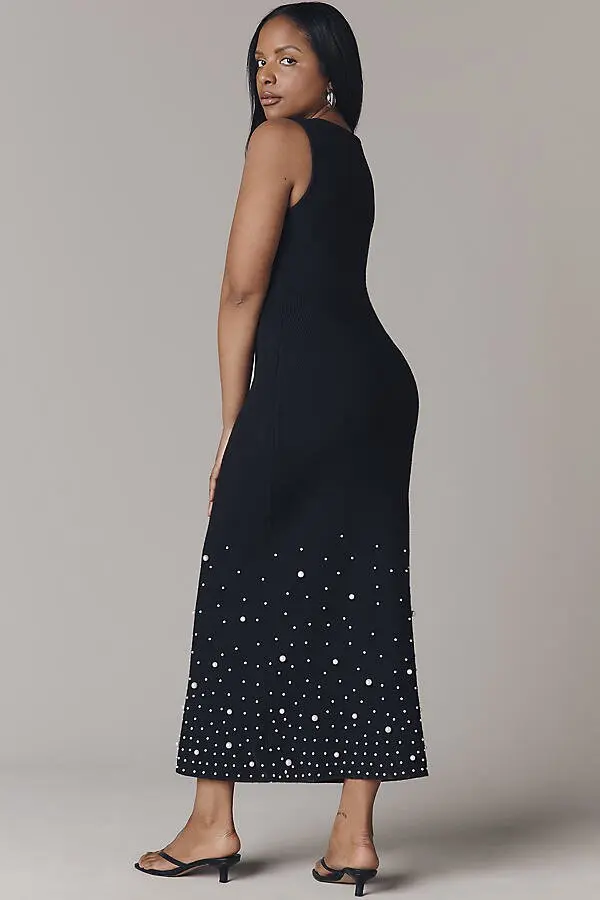 Endless Rose Pearl Knit Midi Dress