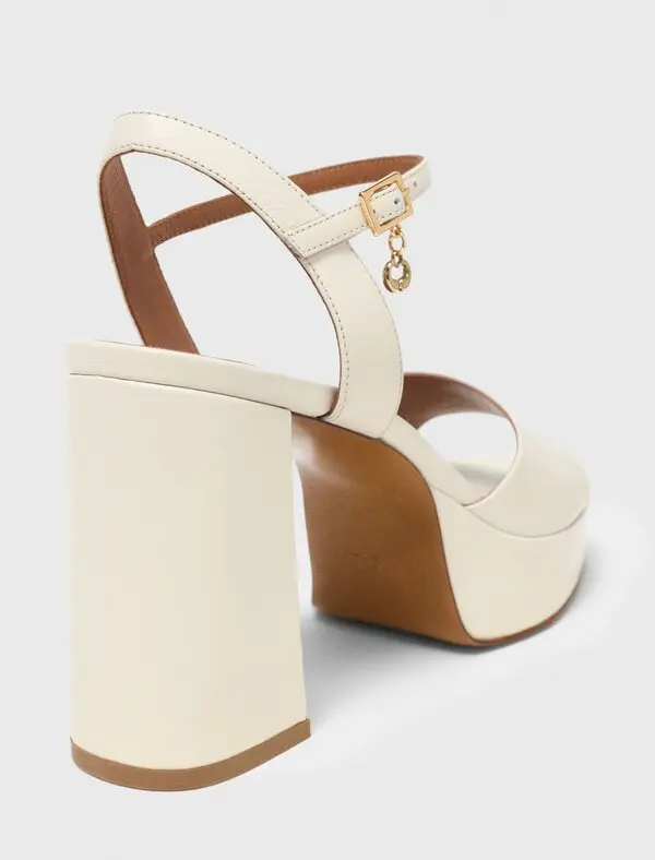 Maje Leather Platform Sandals
