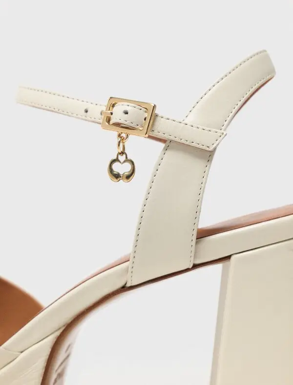 Maje Leather Platform Sandals