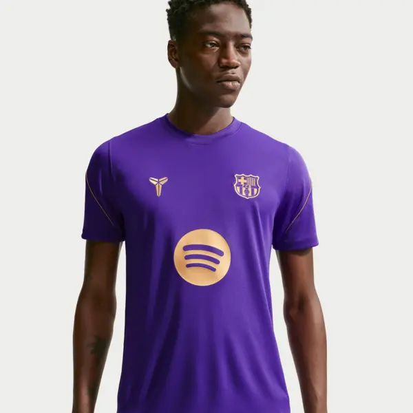 Nike Fc Barcelona Strike Away Kobe Dri-fit Soccer Short-sleeve Top - Purple