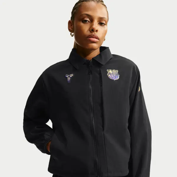 Nike Fc Barcelona Away Kobe Soccer Woven Jacket - Black
