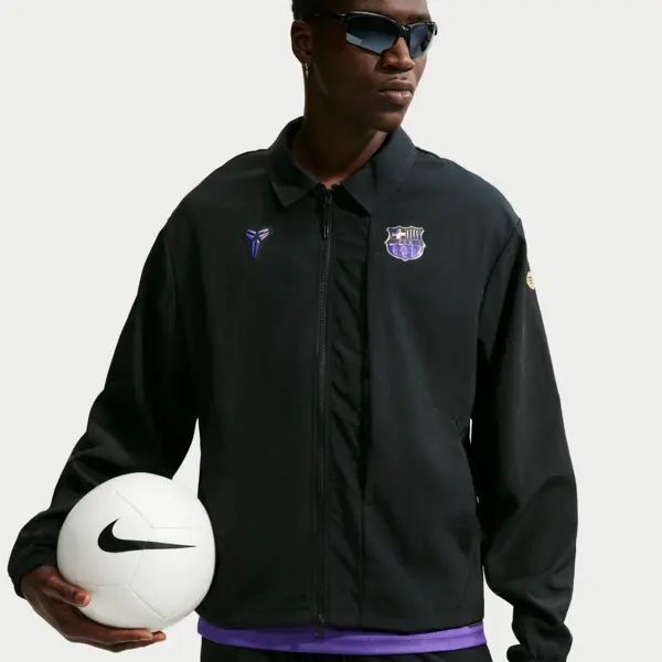 Nike Fc Barcelona Kobe Soccer Woven Jacket - Black