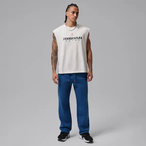 JORDAN Brooklyn Statement Fleece Open-hem Pants