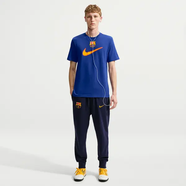 Nike Fc Barcelona Swoosh Soccer T-shirt - Blue
