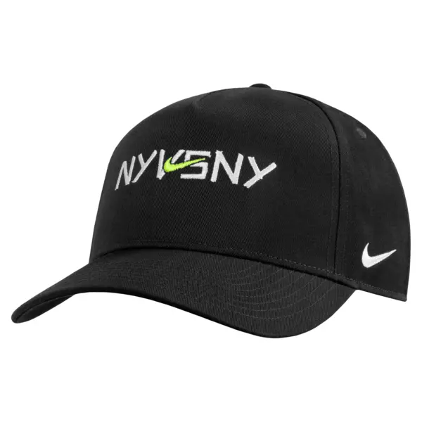 Nike Rise "ny Vs. Ny" Structured A-frame Cap - Black