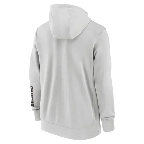 Nike Cleveland Browns Club Nfl Full-zip Hoodie - Grey