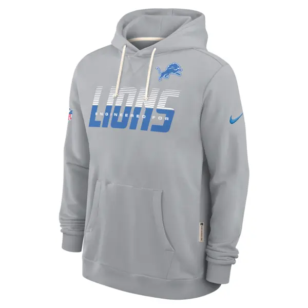 Nike Detroit Lions Sideline Standard Issue Pullover Hoodie - Grey