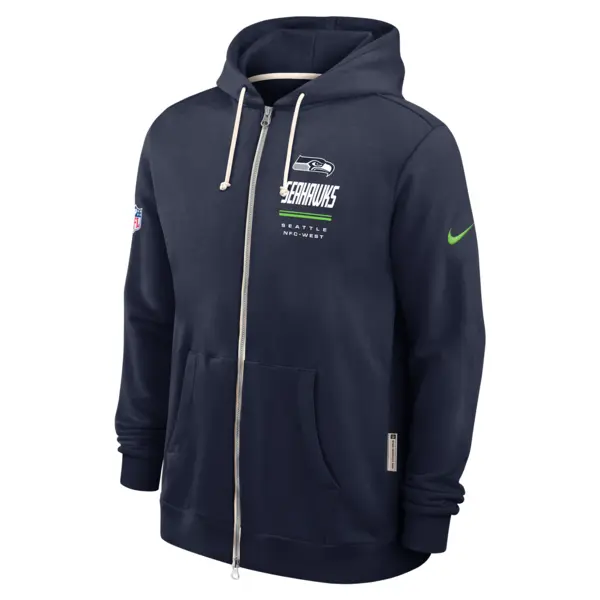 Nike Seattle Seahawks Sideline Standard Issue Full-zip Hoodie - Blue