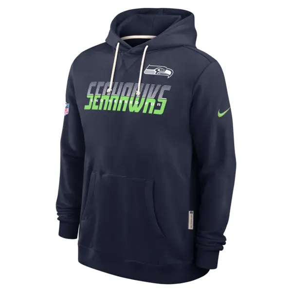 Nike Seattle Seahawks Dri-fit Nfl Pullover Hoodie - Blue