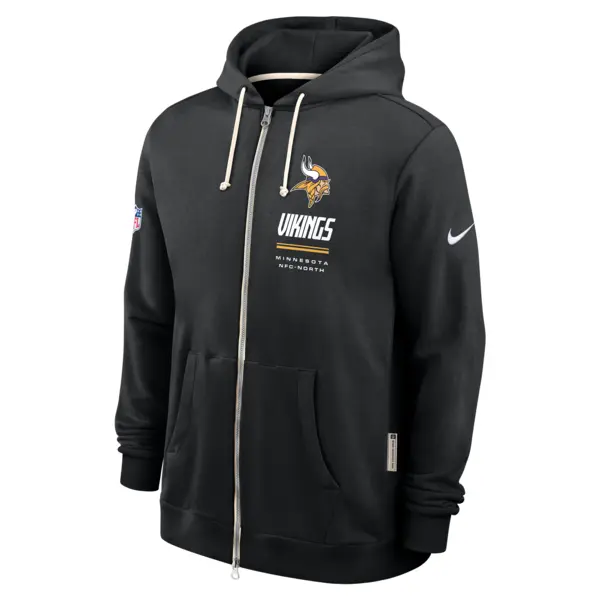 Nike Minnesota Vikings Standard Issue Full-zip Hoodie - Black