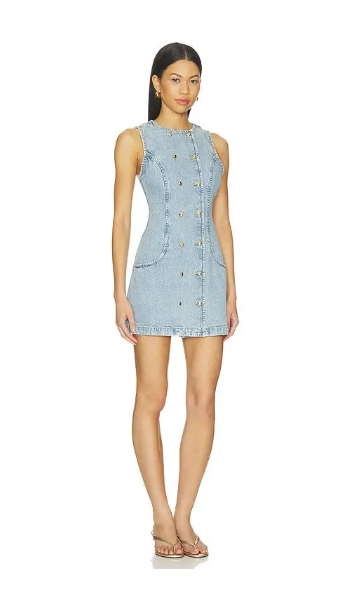Retrofete Hanna Denim Dress In Blue