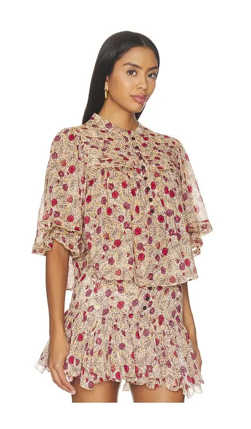 Isabel Marant Étoile Douna Top In Neutral,pink