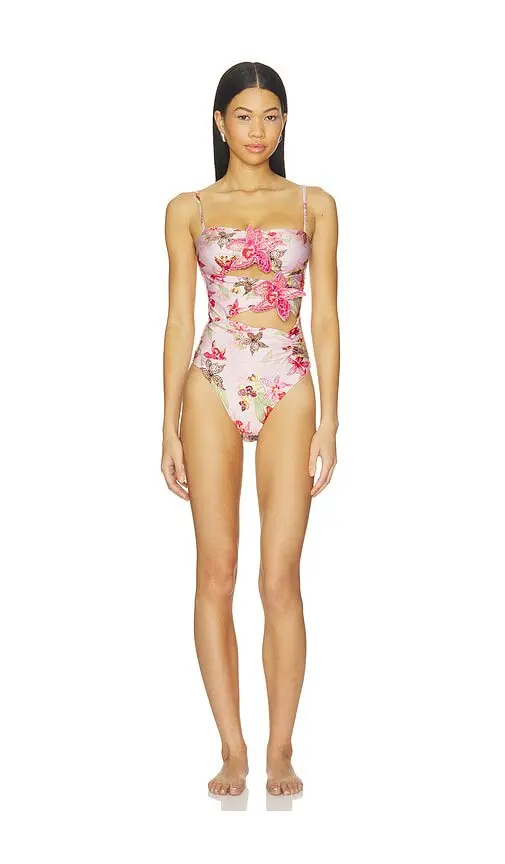 PatBO Orchid Bloom Bodysuit - Rose