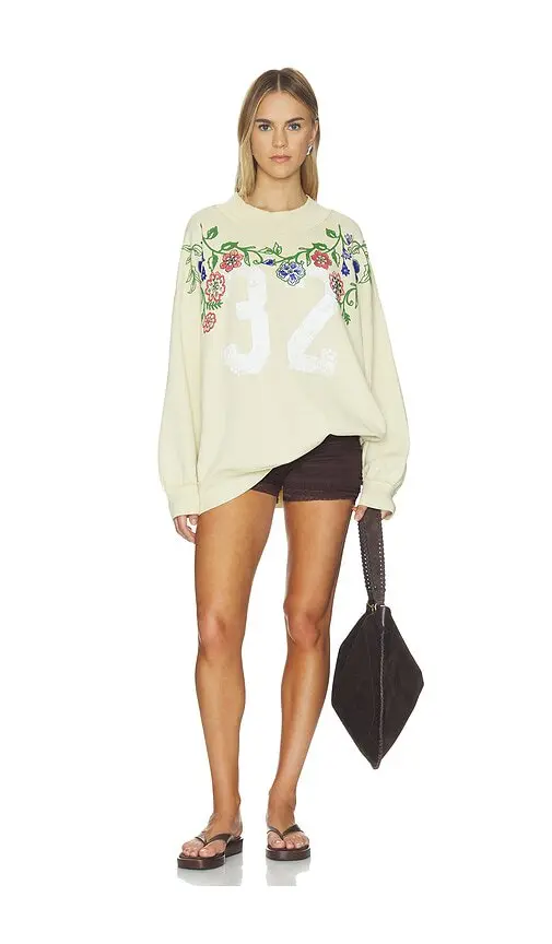 Free People We The Free Palm Springs Turtle Graphic Sweatshirt