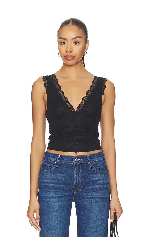 Free People Loved You First Lace Tank - Black