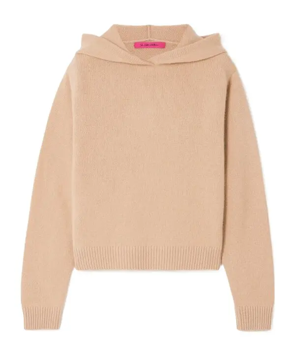 THE ELDER STATESMAN Cashmere Cropped Hoodie
