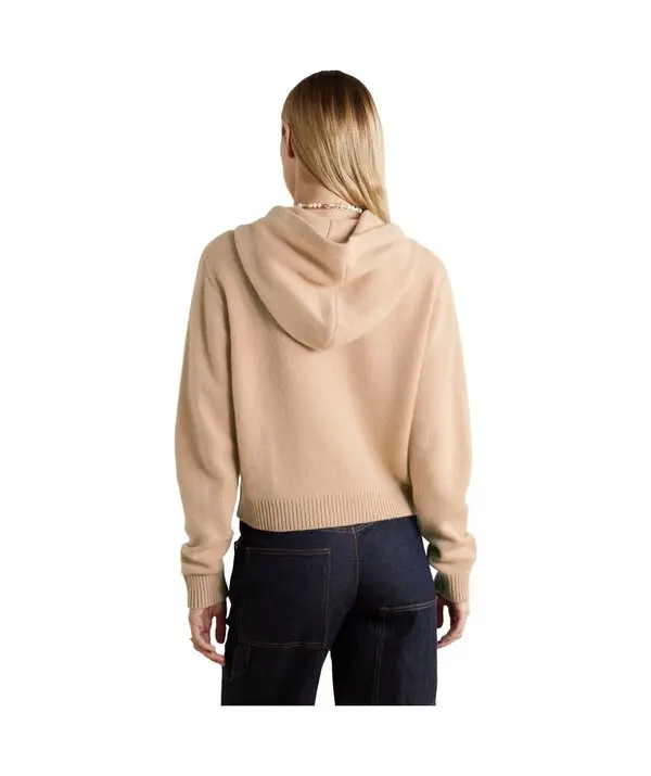 THE ELDER STATESMAN Cashmere Cropped Hoodie
