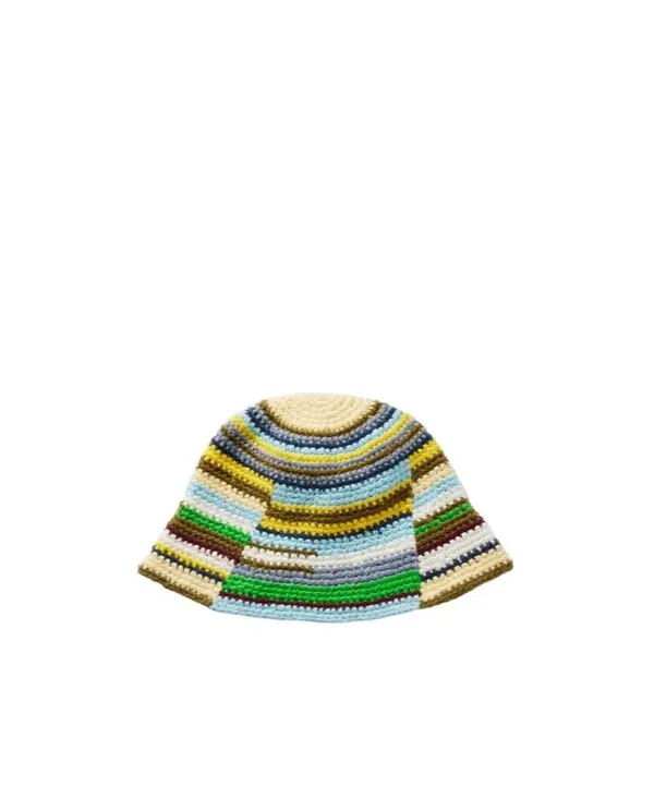 THE ELDER STATESMAN Striped Bucket Hat