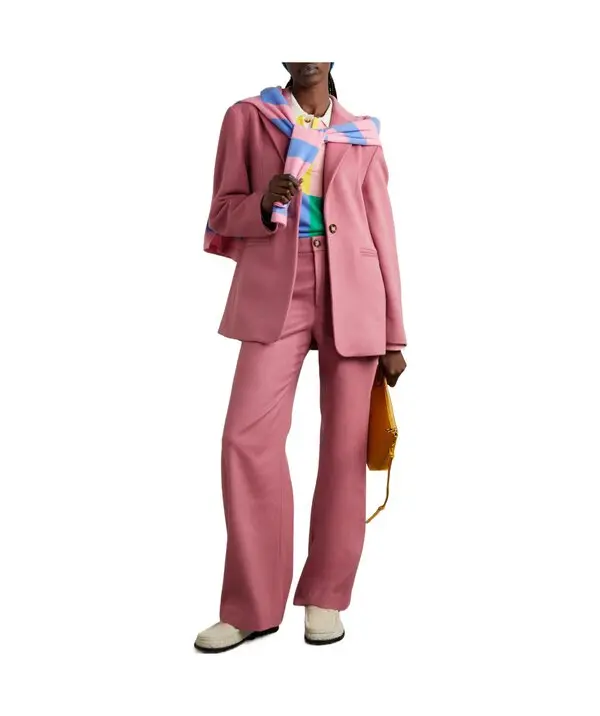 THE ELDER STATESMAN Single Breasted Wool-cashmere Blend Suit Jacket