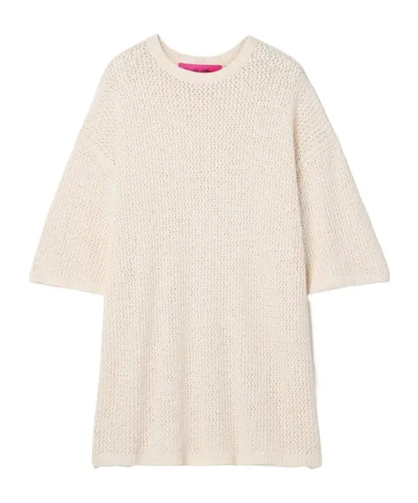 THE ELDER STATESMAN Oversized Cutout Knit T-shirt