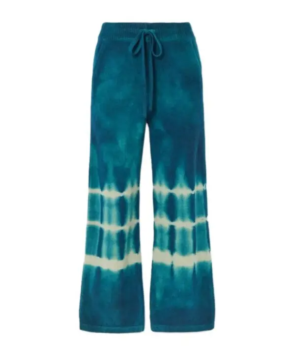 THE ELDER STATESMAN Tie-dye Cashmere Wide-leg Pants