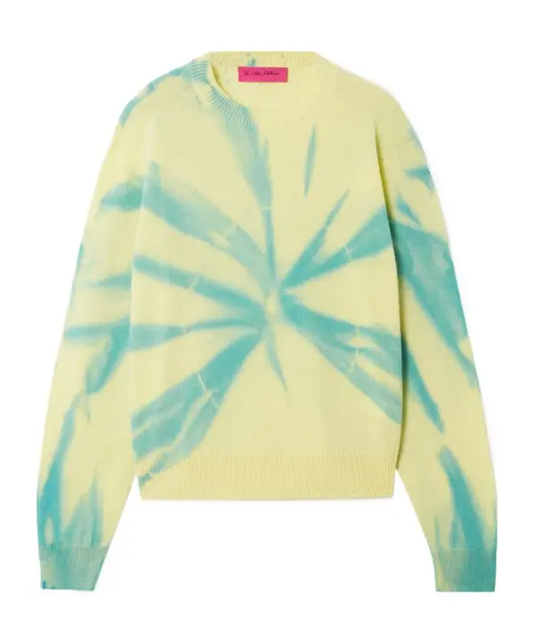 THE ELDER STATESMAN Tie-dye Cashmere Crewneck Sweater - No