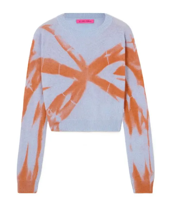 THE ELDER STATESMAN Tie-dye Cropped Cashmere Sweater - No