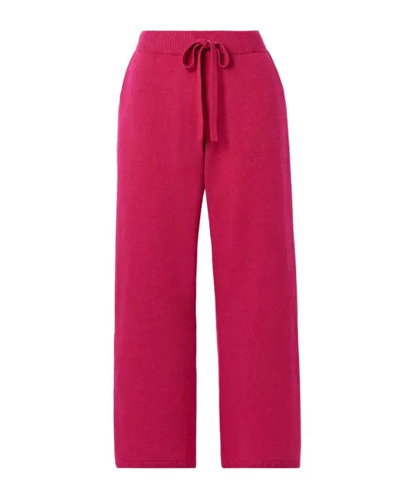 THE ELDER STATESMAN Hand-woven Cashmere Wide-leg Track Pants - No