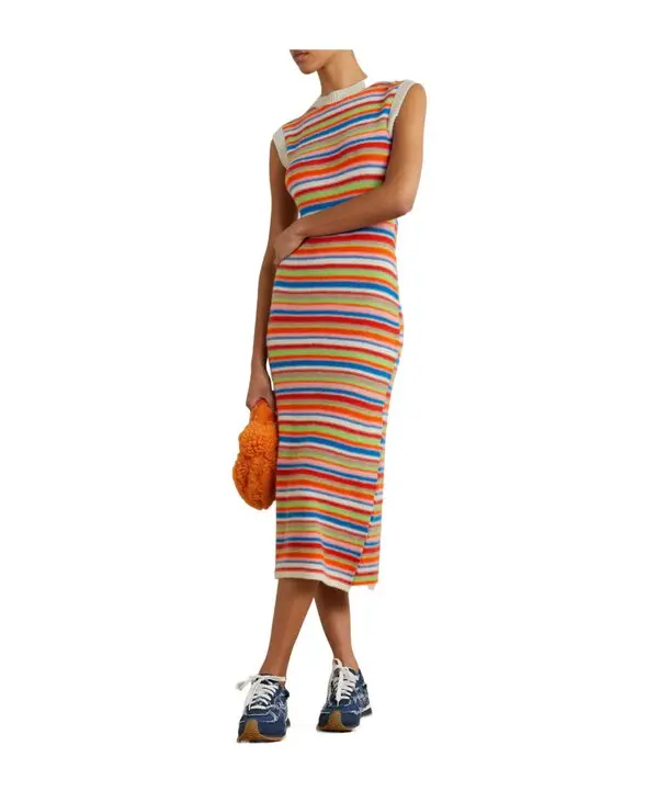 THE ELDER STATESMAN Striped Maxi Dress