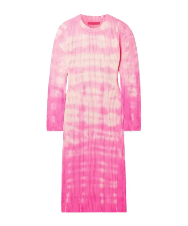 THE ELDER STATESMAN White Cashmere Pullover - Pink