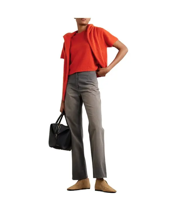 THE ELDER STATESMAN Cashmere Short Sleeve Top