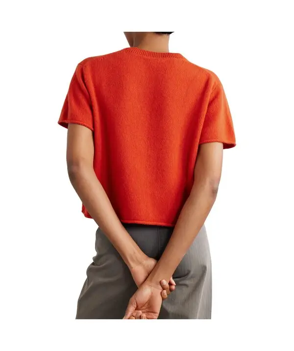 THE ELDER STATESMAN Cashmere Short Sleeve Top