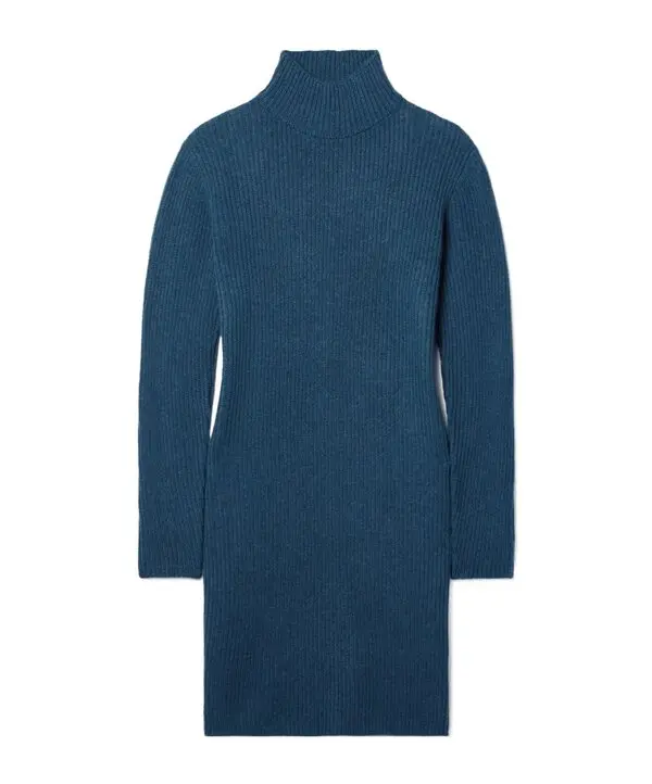 THE ELDER STATESMAN Ribbed Cashmere Midi Dress